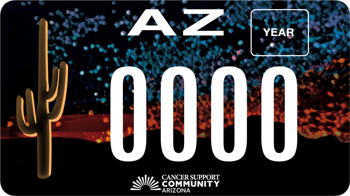 Cancer Support Community Arizona speciality license plate - CSCAZ